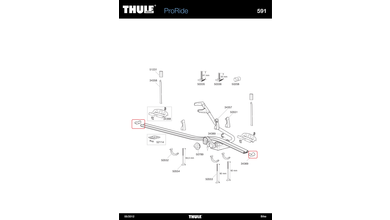 Thule запчасть.Заглушка для велокрепления Thule ProRide 591 34369 ...